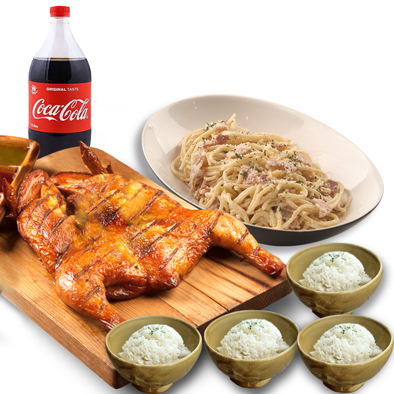One (1) Whole Peri-Peri Charcoal Chicken, One Carbonara To Share, Four ...